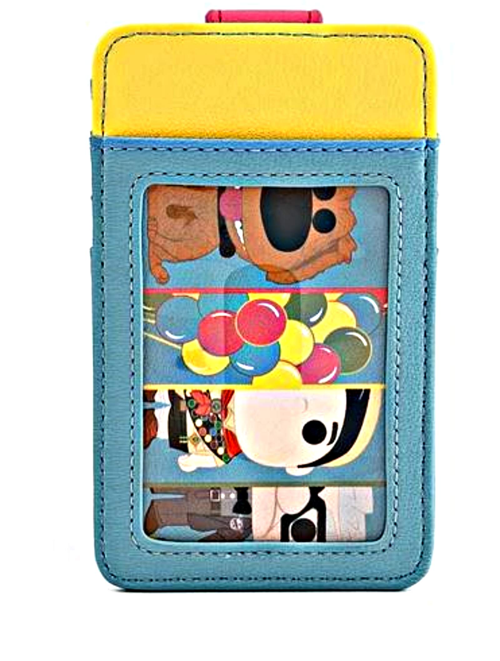 Loungefly x Disney Pixar Up Card Holder Art Inspired Wallet with Up Characters, Vegan Leather, 5.25 Inches