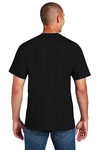 Fruit of the Loom Men's Pocket Crew Neck T-Shirt (Pack of 4), Black, X-Large