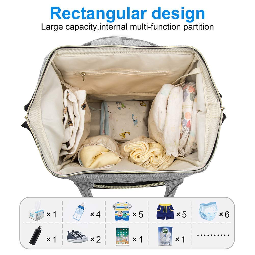 FELIZSTORE Personalized Diaper Bag Backpack - Baby Girl Diaper Bag Backpack for Dad Boy Men with Name - Princess Gold Crown Diamond