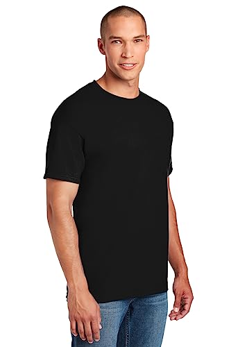 Fruit of the Loom Men's Pocket Crew Neck T-Shirt (Pack of 4), Black, X-Large
