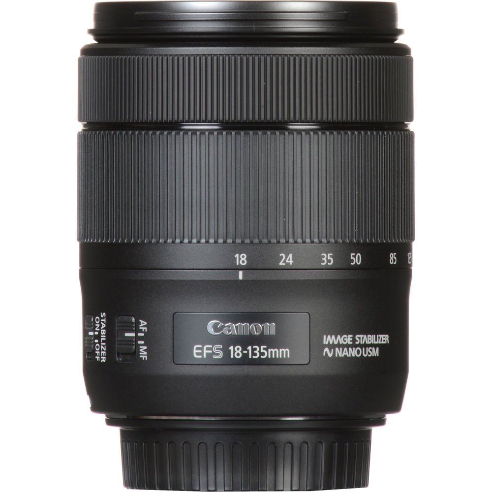 Canon EF-S 18-135mm f/3.5-5.6 is USM Lens (1276C002) + Filter Kit + Lens Pouch + Cap Keeper + Cleaning Kit + More (Renewed)