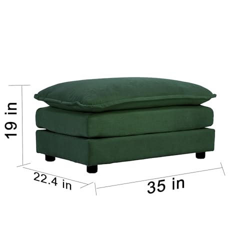 Free Combination Oversized Modular Sectional Sofa with Reversible Chaise,Chenille Upholstered L-Shaped 4-Seat Corner Couch w/Movable Ottoman,Comfy Leisure Cloud Boucle Sofá Sleeper Lounge Sofabed