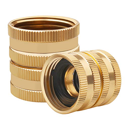 2 Packs 3/4" Hose Connectors,Double Female Garden Hose Adapters Garden Hose Fittings and Adapters