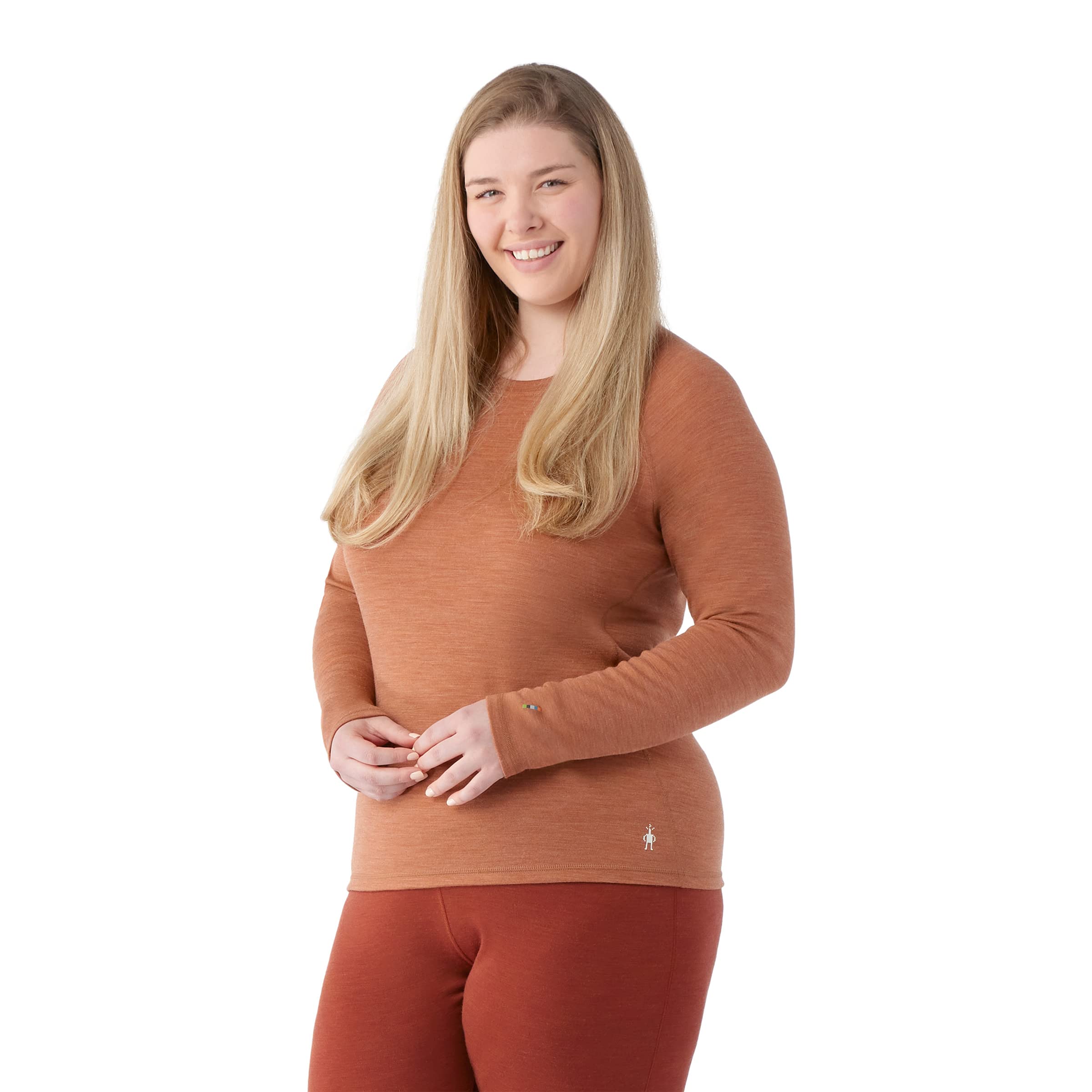 Smartwool Women's Plus Size Classic Thermal Merino Wool Base Layer Crew (Slim Fit), Copper Heather, 4X