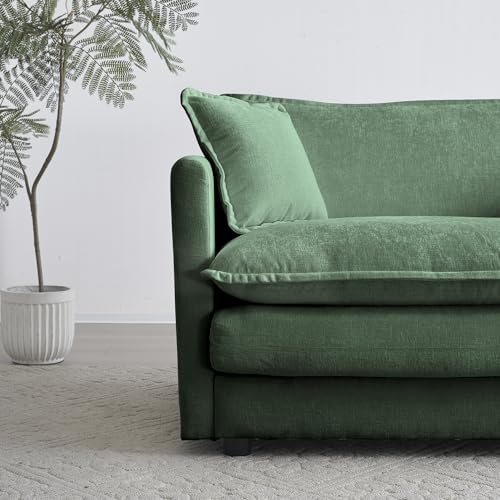Free Combination Oversized Modular Sectional Sofa with Reversible Chaise,Chenille Upholstered L-Shaped 4-Seat Corner Couch w/Movable Ottoman,Comfy Leisure Cloud Boucle Sofá Sleeper Lounge Sofabed