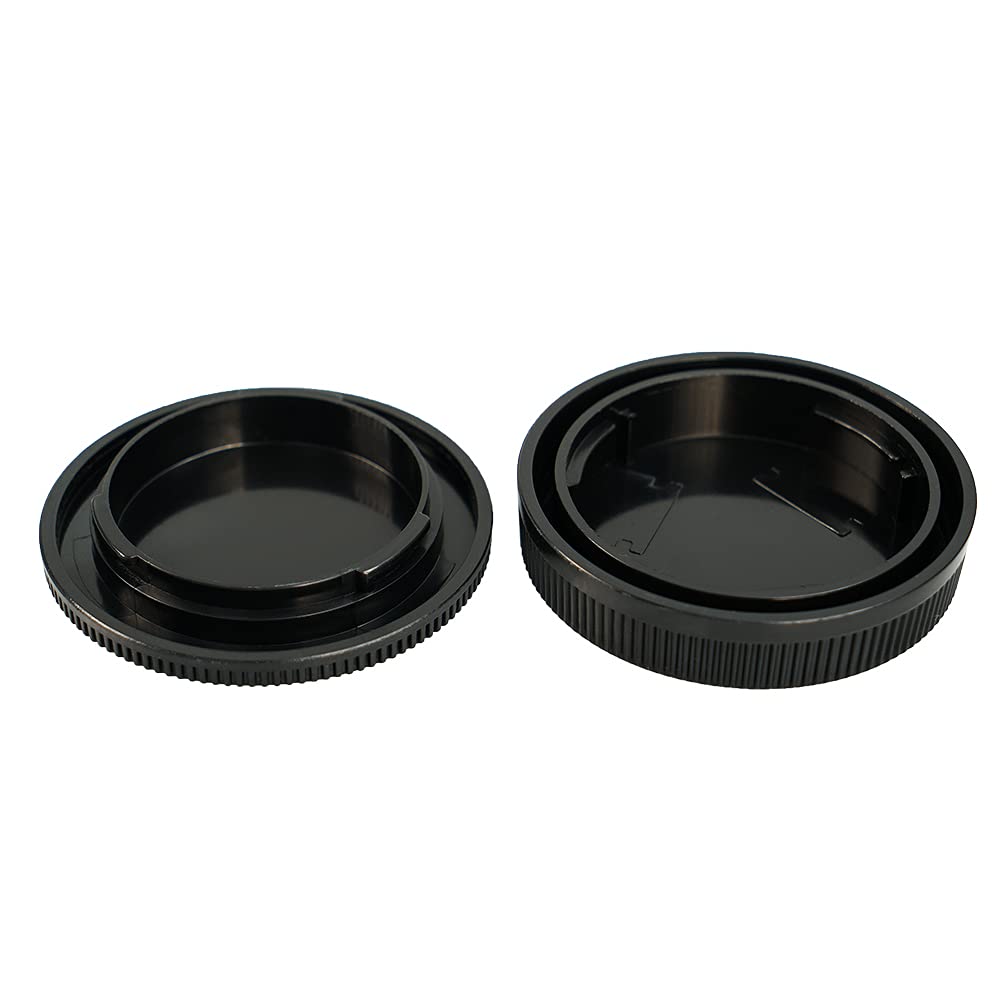 NIYI 2Sets Camera Body Cap and Lens Rear Cap Kit, Compatible with Canon EOS M Mount Mirrorless Camera Rear Lens Protector Cover and Body Protector Set