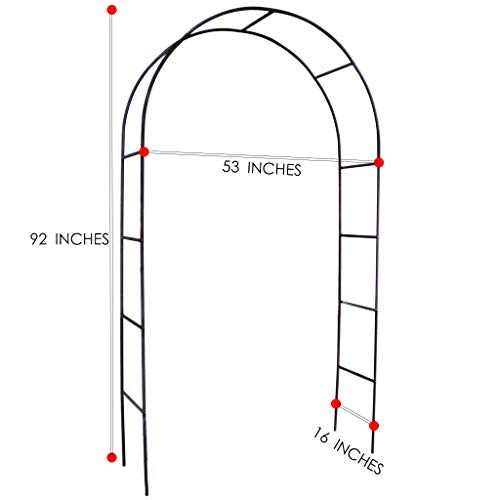 1. GO Steel Garden Arch, 7'8" High x 4'5" Wide, Garden Arbor for Various Climbing Plant, Outdoor Garden Lawn Backyard