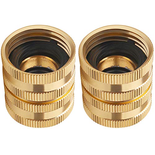 2 Packs 3/4" Hose Connectors,Double Female Garden Hose Adapters Garden Hose Fittings and Adapters