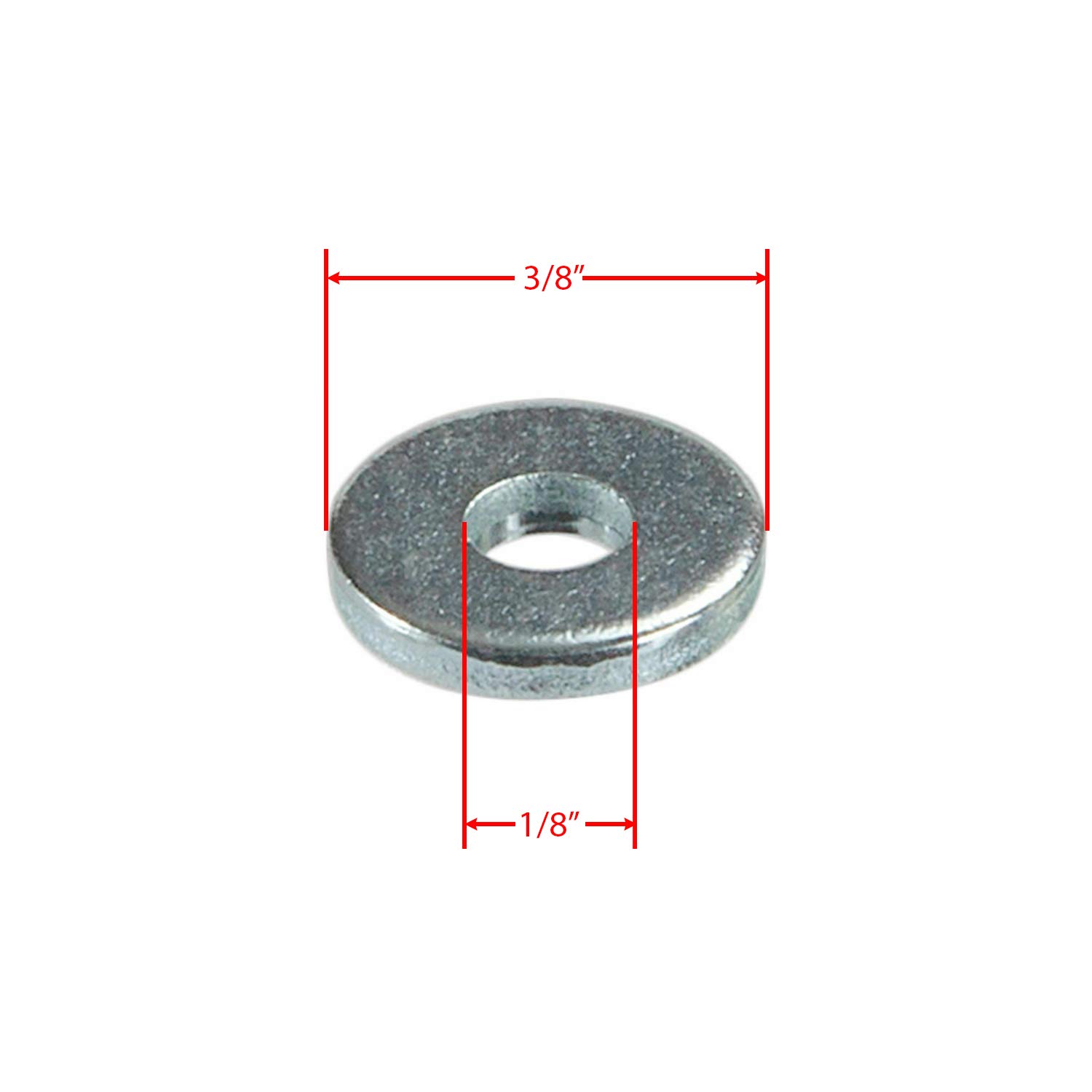 Metal Magery Aluminum Backup POP Rivet Washers for 1/8" Diameter Rivets, Pack of 250