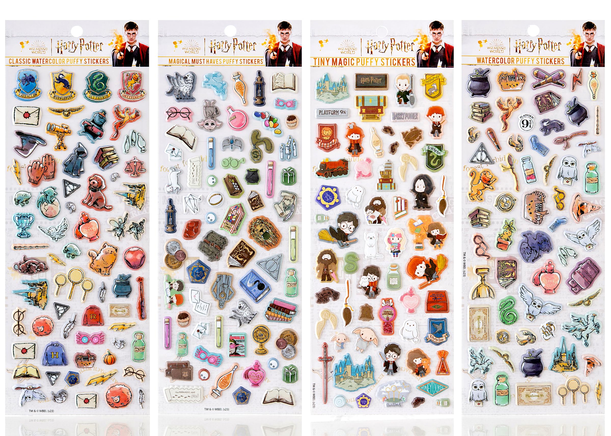 Conquest Journals Harry Potter Puffy Sticker Collection (Watercolor)