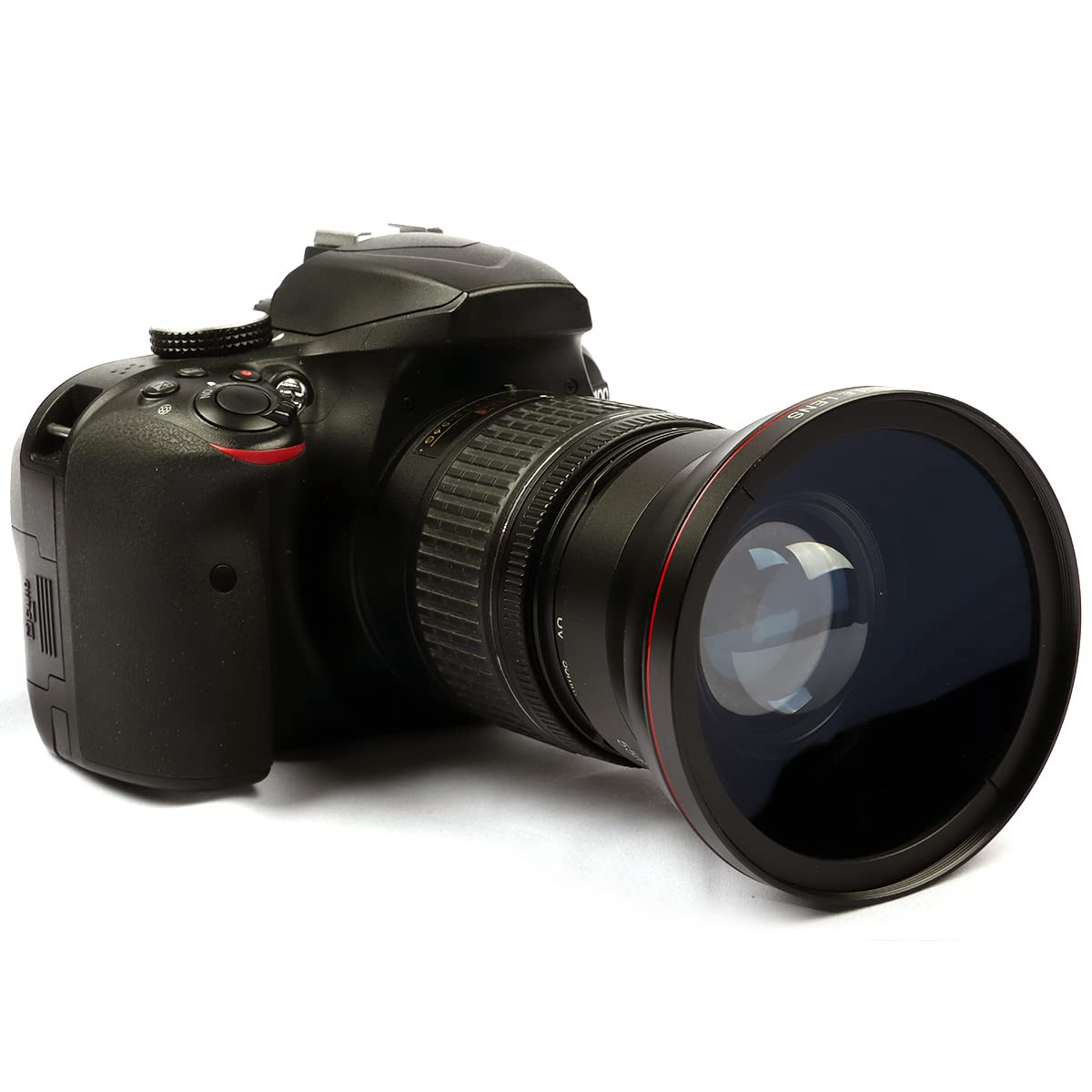 Lightdow 52MM 0.43x High-Definition Wide Angle + Macro Lens Attachment for Nikon D-Series and More - Enhance Your Photography Creativity (φ52mm)