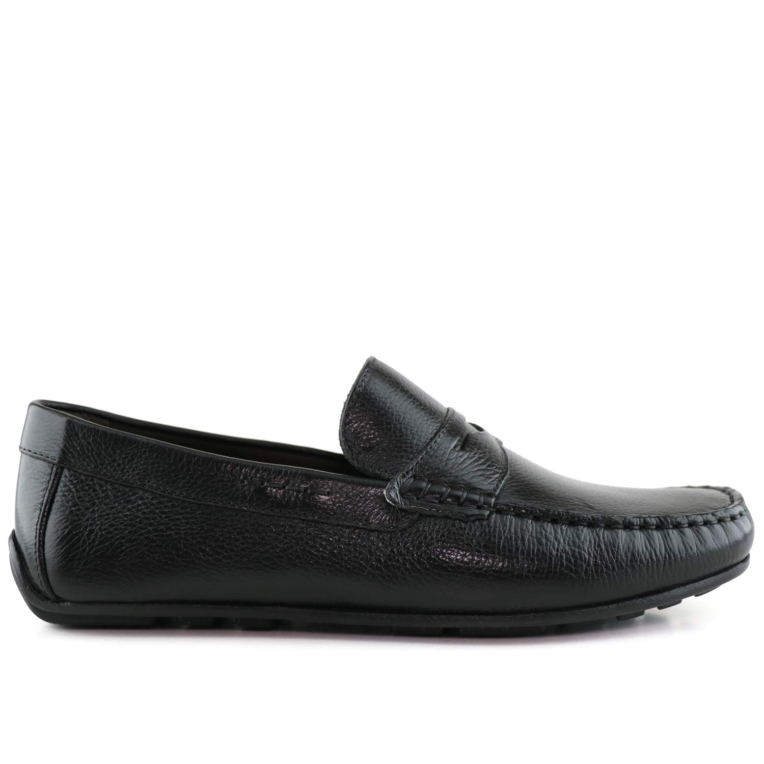Marc Joseph New York Men's Nebraska Loafer, Black Grainy, 8.5