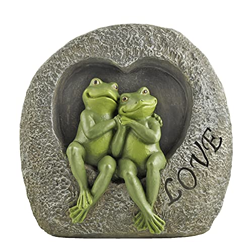 Frog Lover Statue Garden Sculpture Great Choice of Froggies Statue Outdoor Accessories Decor for Outside 7.28 Inch H