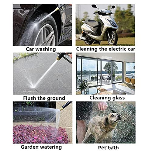 Hose Nozzle Sprayer, Metal High Pressure Leak-proof Water Hose Nozzle, Lengthen Ad-justable Nozzle Car Washing Garden Tool, for Car&Pet Washing, Garden Watering