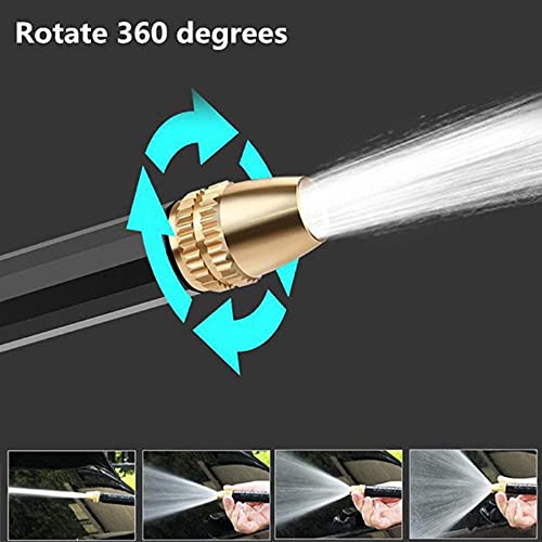 Hose Nozzle Sprayer, Metal High Pressure Leak-proof Water Hose Nozzle, Lengthen Ad-justable Nozzle Car Washing Garden Tool, for Car&Pet Washing, Garden Watering