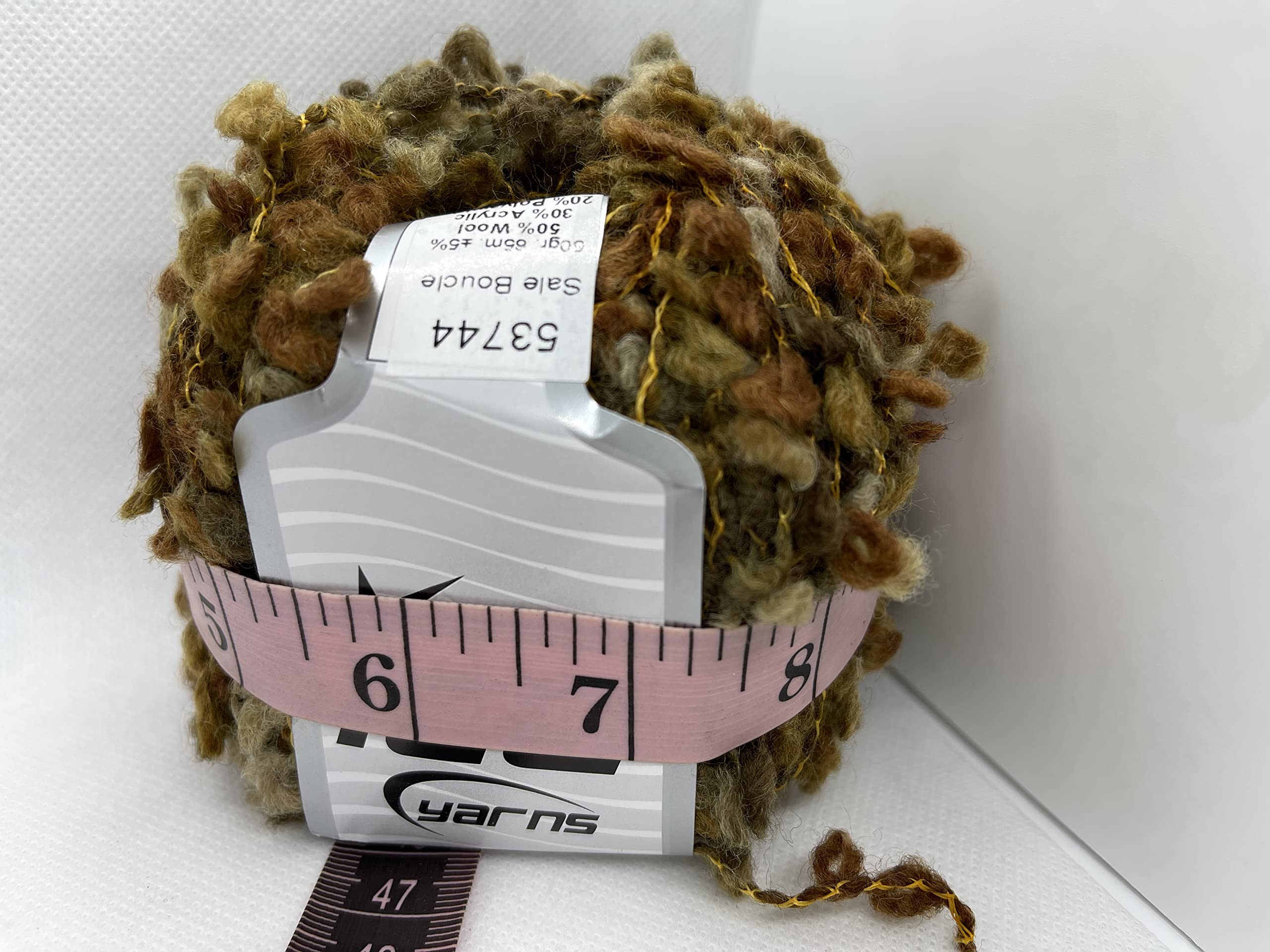 Bobble Browns - Sale Boucle Wool Blend Yarn - 50 Grams (1.75 Ounces) 65 Meters (71 Yards)