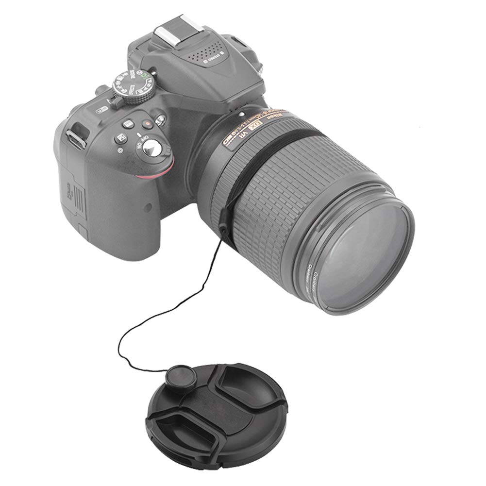 HUIPUXIANG 77mm Lens Cap Compatible for Canon EF 70-200mm f/2.8L IS II/III USM & RF 70-200mm f/4L IS USM, Black Plastic, 2 Pack