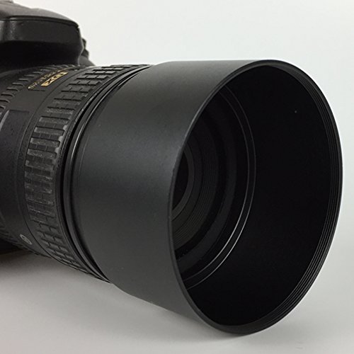SIOTI 55mm Lens Hood, Matte Treatment Inside, Aluminum Material, Compatible with All Camera Lens S/C/N/F/O/P etc.(55mm)