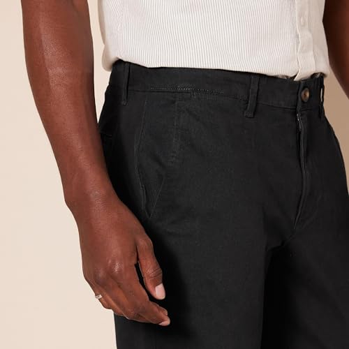 Amazon Essentials Men's Slim-Fit Casual Stretch Chino Pant, Black, 32W x 32L
