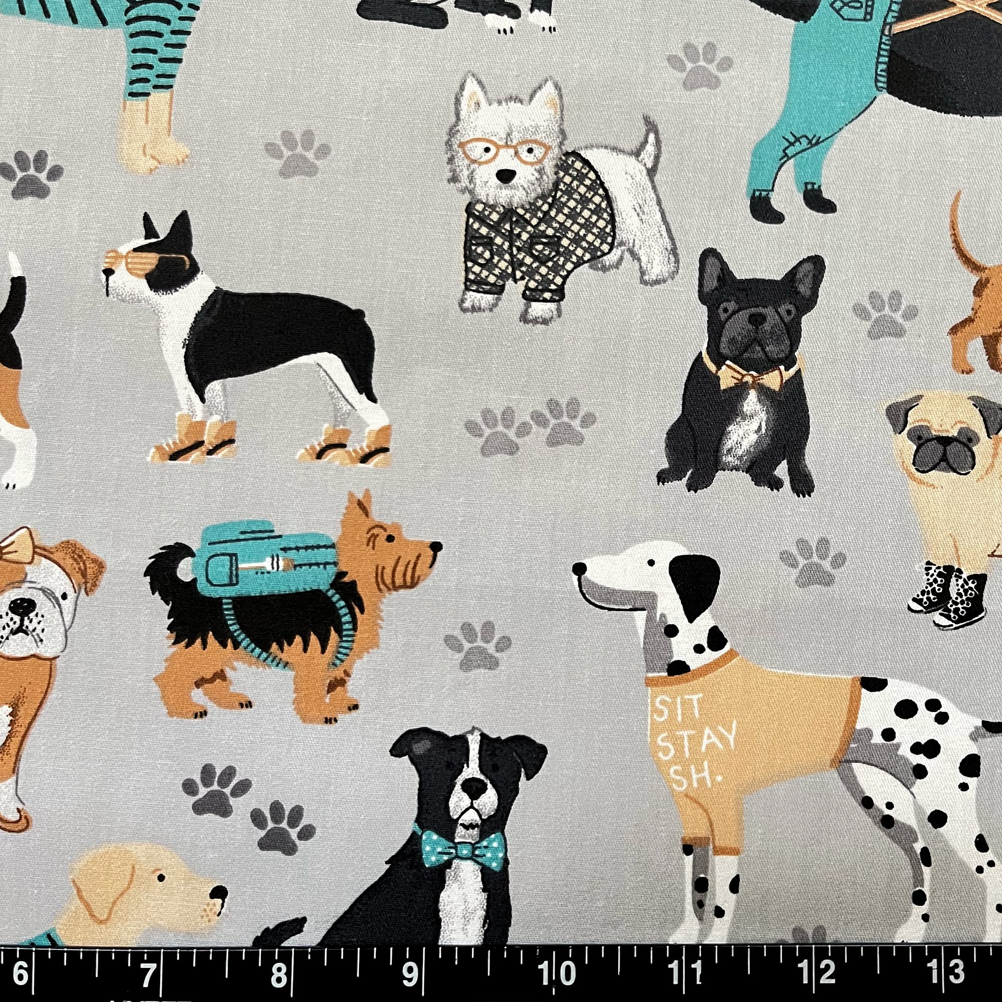 100% Cotton Fabric by The Yard for Sewing, Quilting, DIY Crafts - 62 Inches Wide (No. 29 - Dogs)