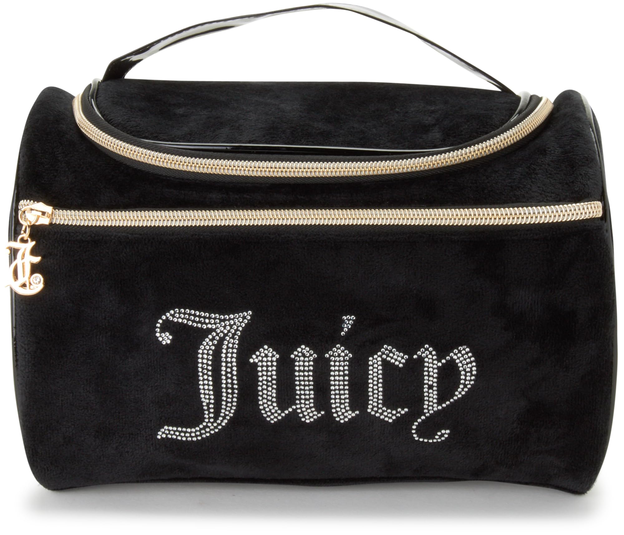 Juicy Couture Women's Cosmetics Bag - Hanging Travel Makeup and Toiletries Small Duffel Bag, Black