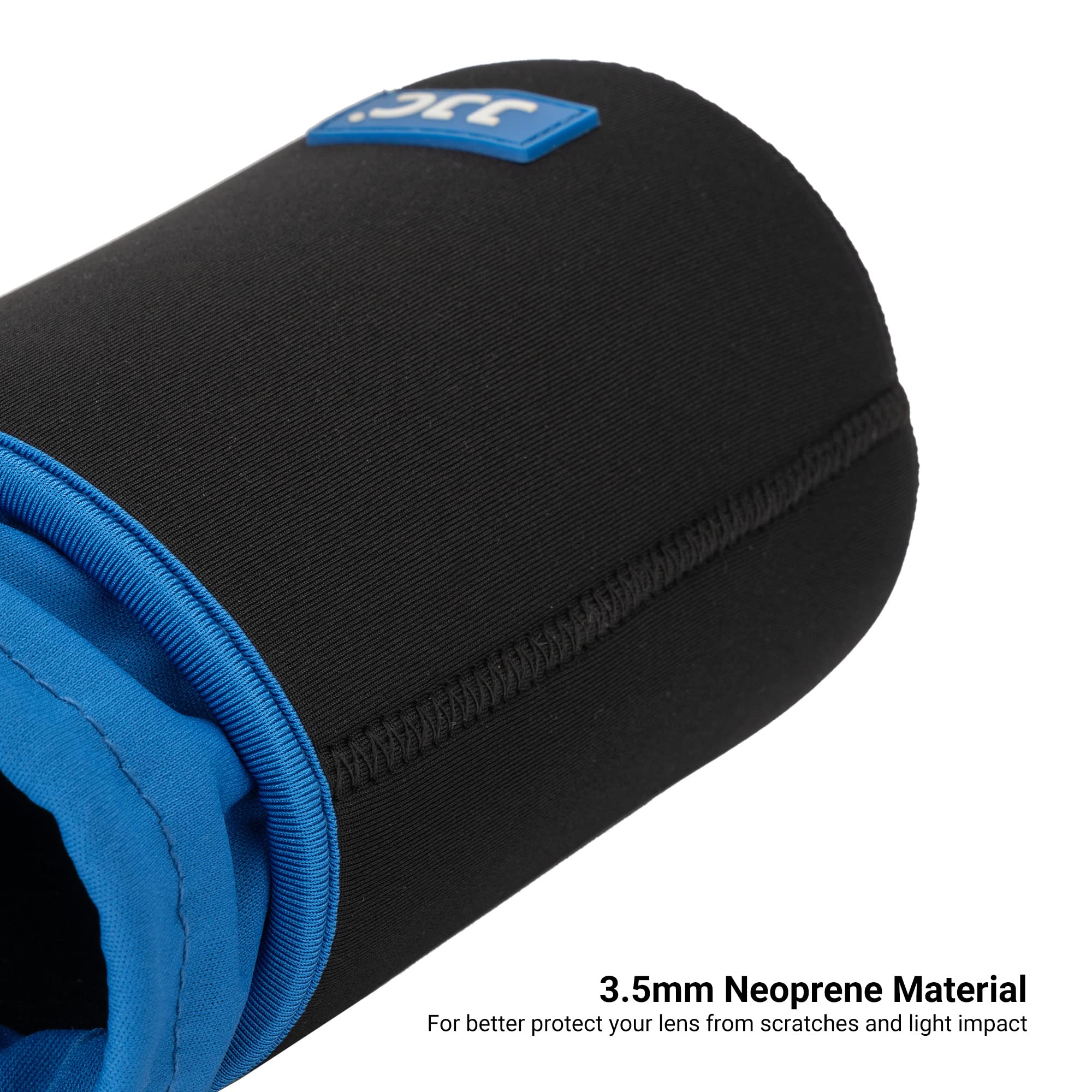 JJC Drawstring Neoprene Camera Lens Pouch Case, Protective Lens Bag for Mirrorless Lenses Up to 3.5 x 5.9 (D X H) for Canon RF 24-240mm EF-S 18-55mm f/3.5-5.6 Ni 55-200mm f/4-5.6G and More