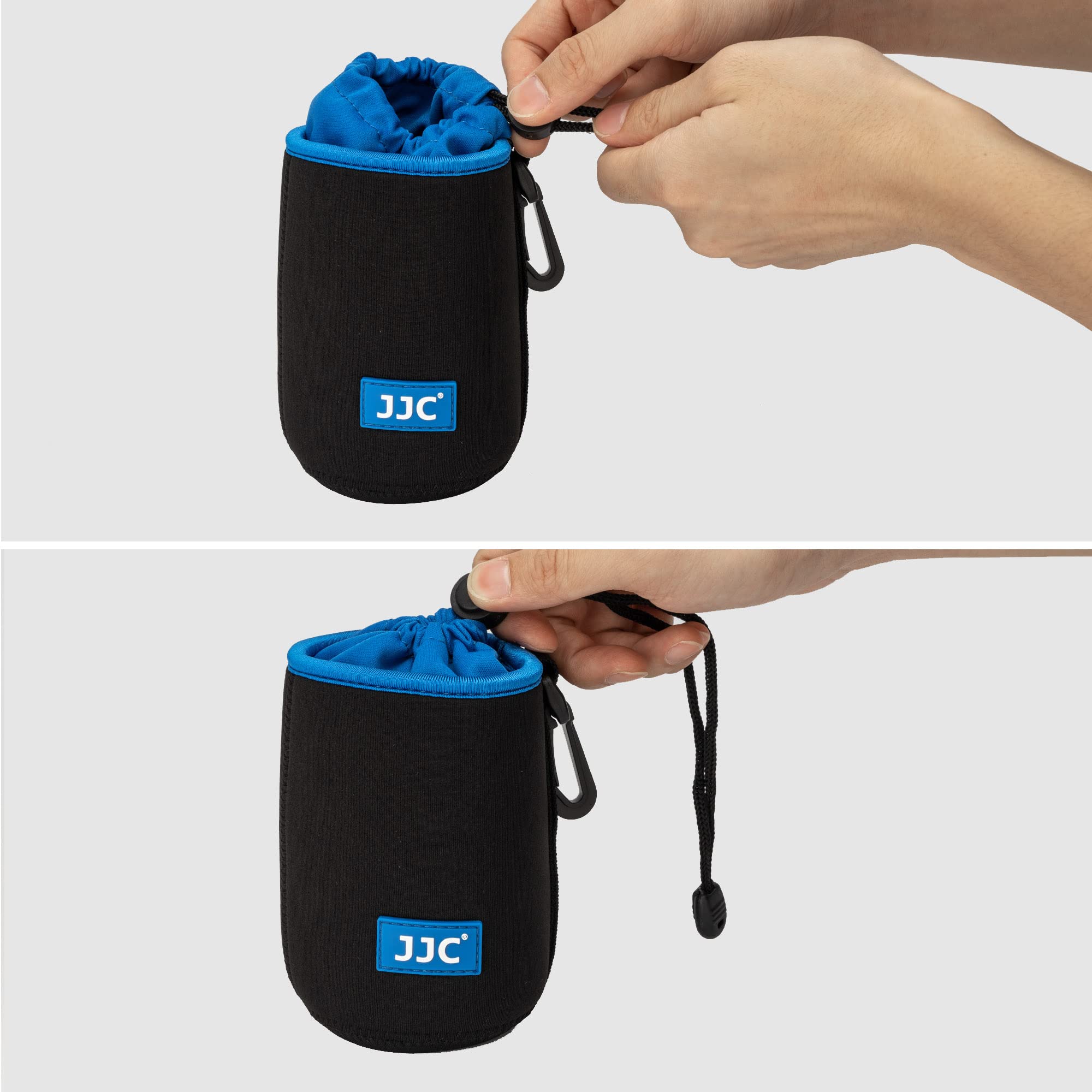JJC Drawstring Neoprene Camera Lens Pouch Case, Protective Lens Bag for Mirrorless Lenses Up to 3.5 x 5.9 (D X H) for Canon RF 24-240mm EF-S 18-55mm f/3.5-5.6 Ni 55-200mm f/4-5.6G and More
