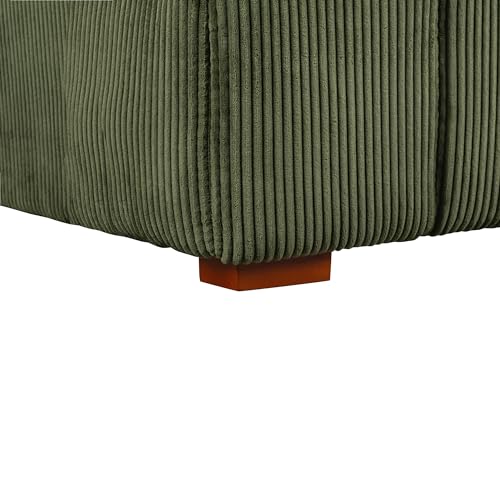 Modern Cloud Sofa Mid-Century Comfy Boucle Couch,Oversized Luxury Loveseat Corduroy Fabric Upholstered Leisure Deap Seat Sectional Sofá Modular Couches with 4 Throw Pillows for Living Room