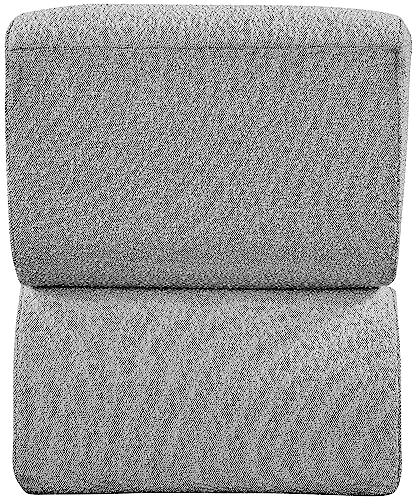 Meridian Furniture 599Grey Desiree Collection Modern | Contemporary Boucle Fabric Upholstered Accent Chair with Rich Grey Boucle Fabric, Curved Design, 22.5" W x 29" D x 28.5" H, Grey