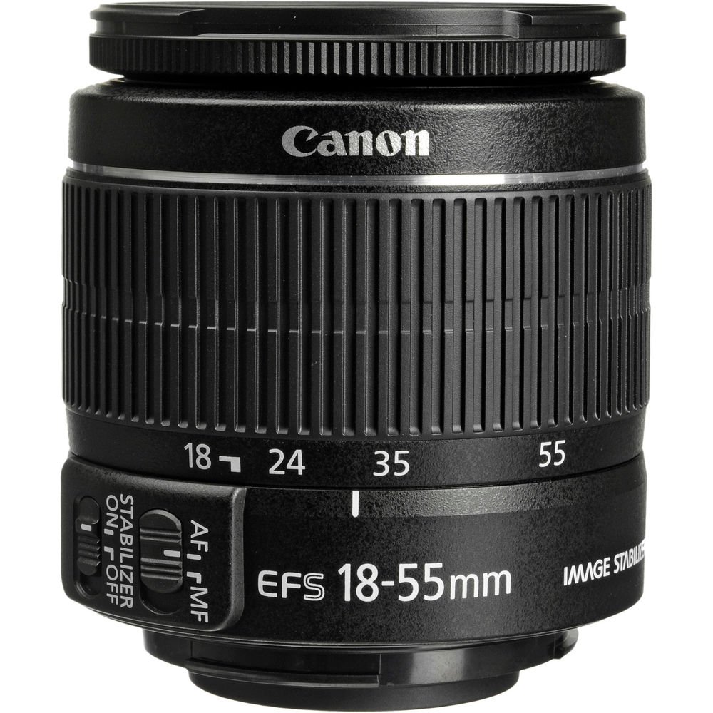 Canon EF-S 18-55mm f/3.5-5.6 is II Lens (2042B002) + Filter Kit + Backpack + 64GB Card + Lens Pouch + Card Reader + Tripod + Memory Wallet + Cap Keeper + Cleaning Kit + Hand Strap + More (Renewed)