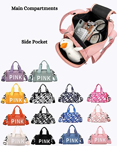 Aesthetic Mini Crossbody Bag, Cute Duffle Bag with Handle, Travel Tote for Short Trips