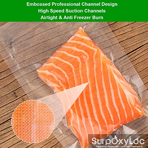 SurpOxyLoc 2 Pack 11x50 Vacuum Sealer Bags Rolls with BPA Free,Heavy Duty,Great for Sous Vide and Vac Seal storage
