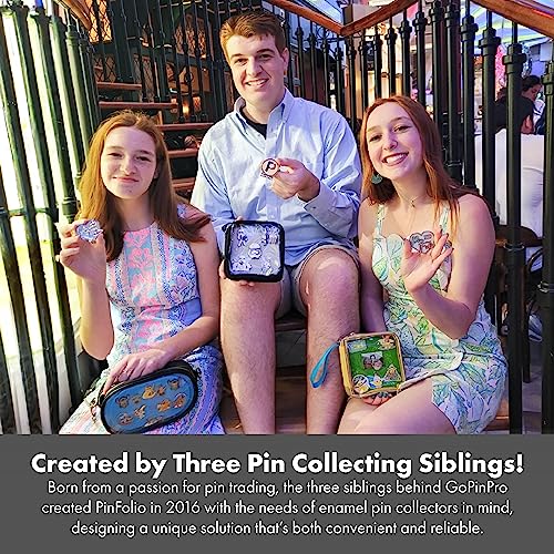 PinFolio Classic Pin Display Bag, Lightweight Sports Pin Book Designed for Storage & Easy Trading Up to 100 1-Inch Enamel Pins (Black & White)