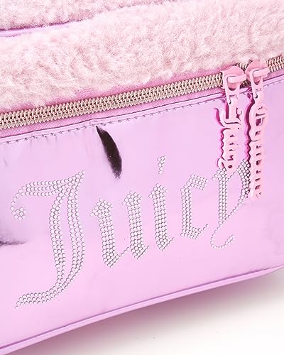 Juicy Couture Women's Cosmetics Bag - Travel Makeup and Toiletries Train Case Organizer, Pink