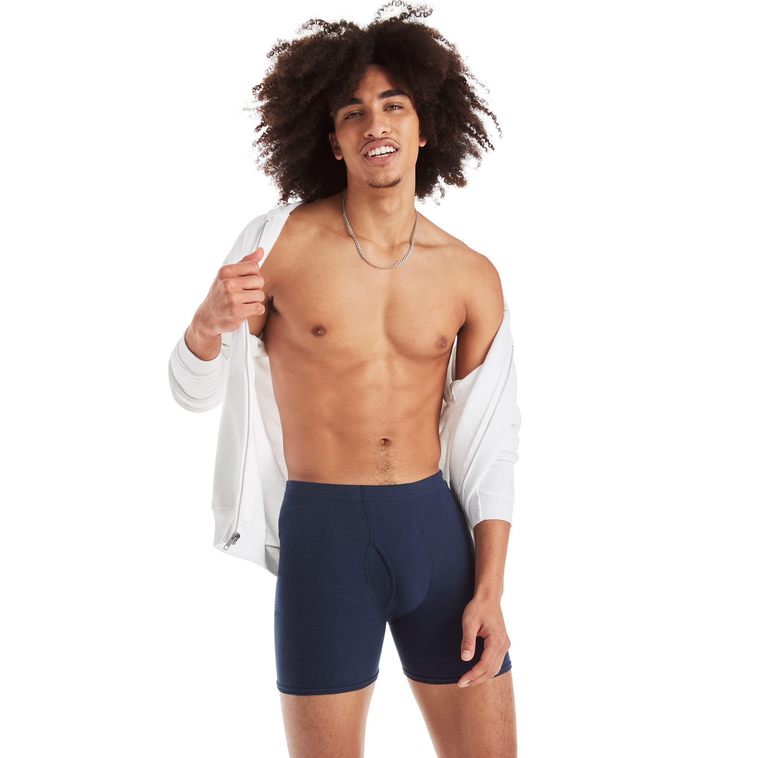 Hanes Men's Boxer Briefs, Cool Comfort Moisture-Wicking Breathable Underwear, Multi-Pack, Assorted-12, X-Large