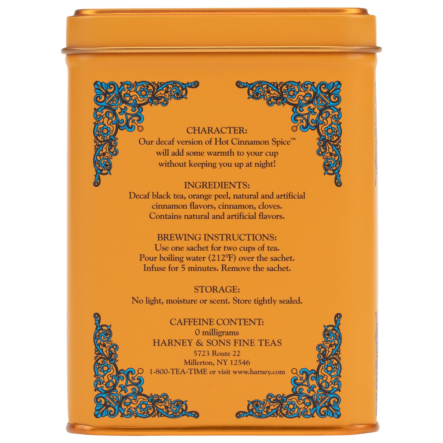 Harney & Sons HT Decaf Hot Cinnamon Tea, 20 Tea Sachets, 1.4 oz (40 g)