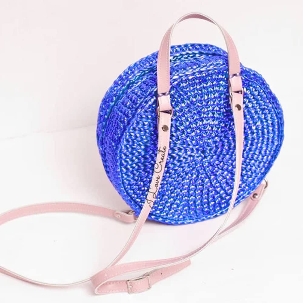 Metallic T-Shirt Yarn 140 Yards Knitting Yarn Fabric Crochet Cloth Shiny Tshirt Yarn for Crocheting Beginners DIY Hand Craft Bag Blanket Cushion Projects (Blue)