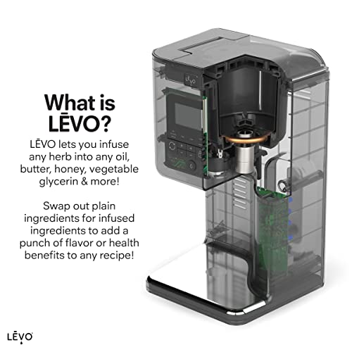 LĒVO II - Herbal Oil and Butter Infusion Machine - Botanical Decarboxylator, Herb Dryer & Oil Infuser - Mess-Free, Easy to Use - Make Infused Gummies, Brownies, Cookies & Other Treats (Licorice Black)