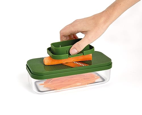 Joseph Joseph Multi-Prep Compact 4-in-1 Multifunctional Set, Kitchen Vegetable Chopper & Dicer, Cheese Grater, Mandoline Veggie Slicer, Food Julienne Cutter with Container