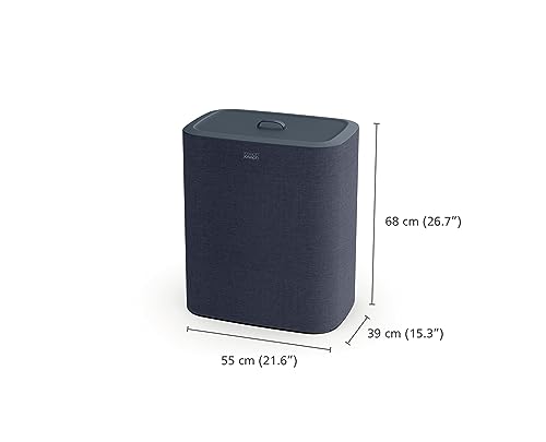 Joseph Joseph Tota Trio 90-liter Laundry Hamper Separation Basket with Lid and Removable Bags - Black