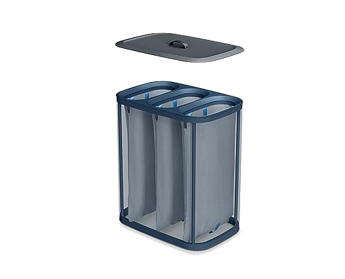 Joseph Joseph Tota Trio 90-liter Laundry Hamper Separation Basket with Lid and Removable Bags - Black