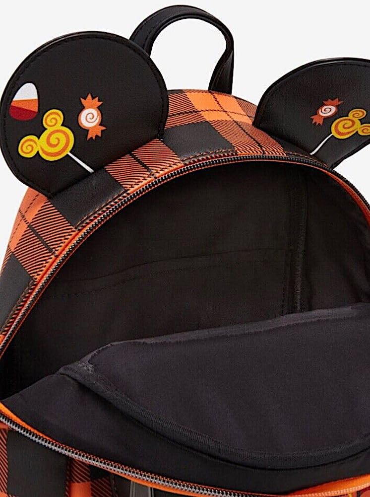 Loungefly Disney Halloween Plaid Mickey Mouse Ears Mini Backpack