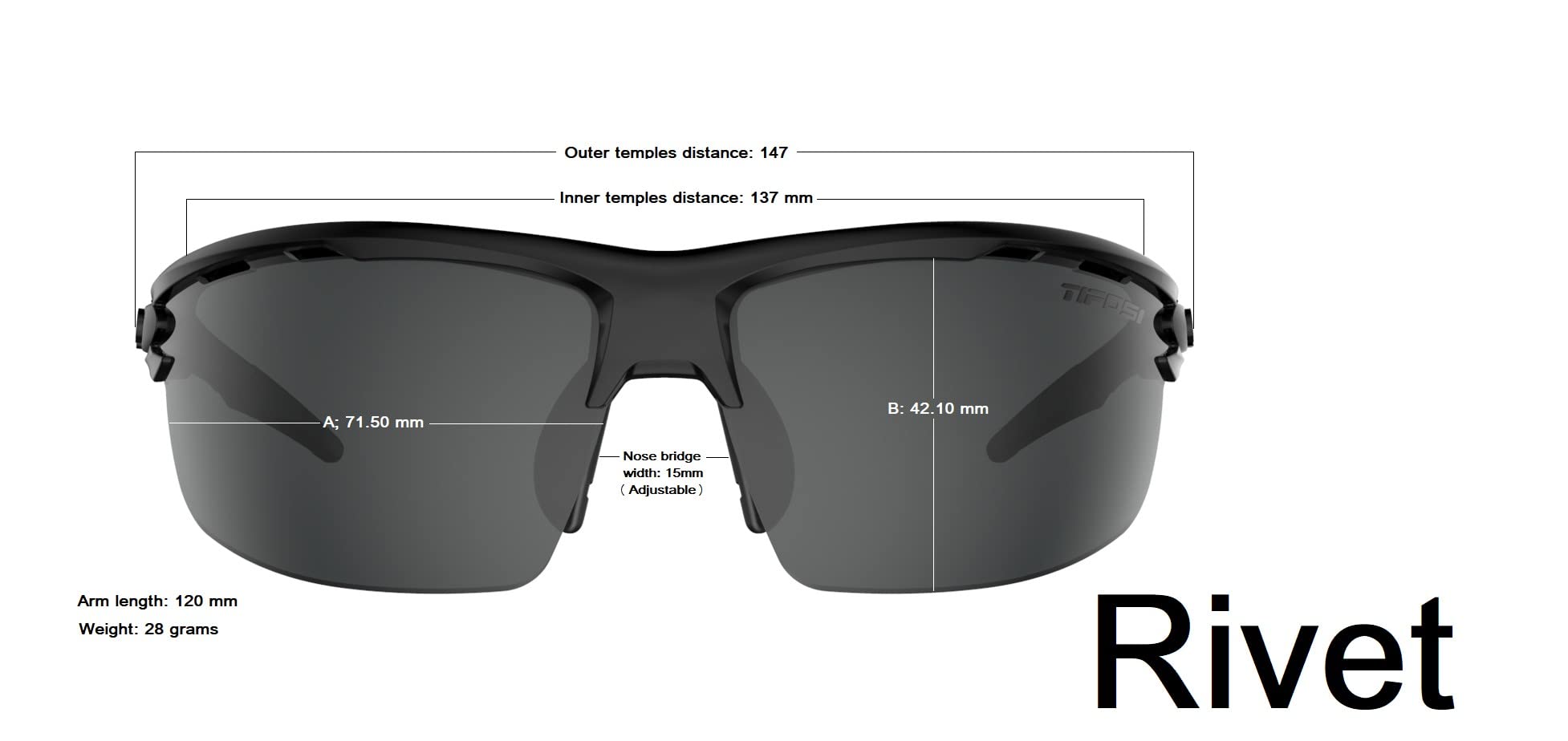 Tifosi Optics Rivet Sunglasses (Gunmetal (Light Night Fototec))