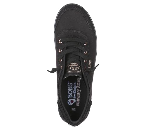 Skechers womens Bobs B Cute Sneaker, Black/Black, 8 US