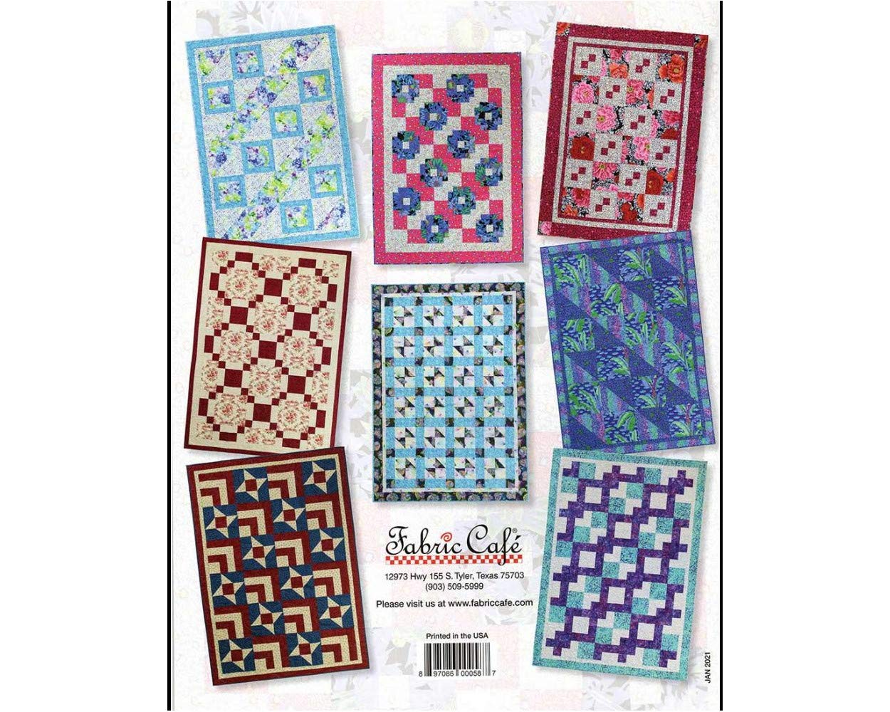 Fabric Cafe Quilts in a Jiffy 3 Yard Quilt Pattern Book