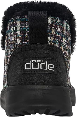 Hey Dude Women's Denny Shoe, Confetti Black, 10 M