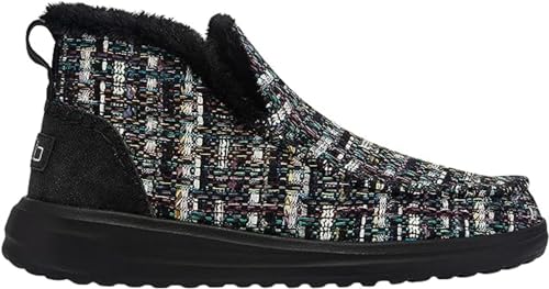 Hey Dude Women's Denny Shoe, Confetti Black, 10 M