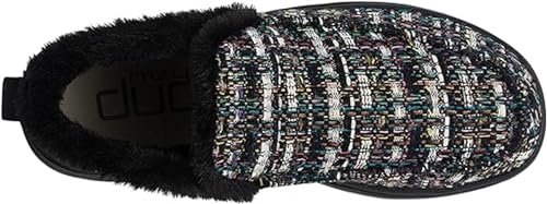 Hey Dude Women's Denny Shoe, Confetti Black, 10 M