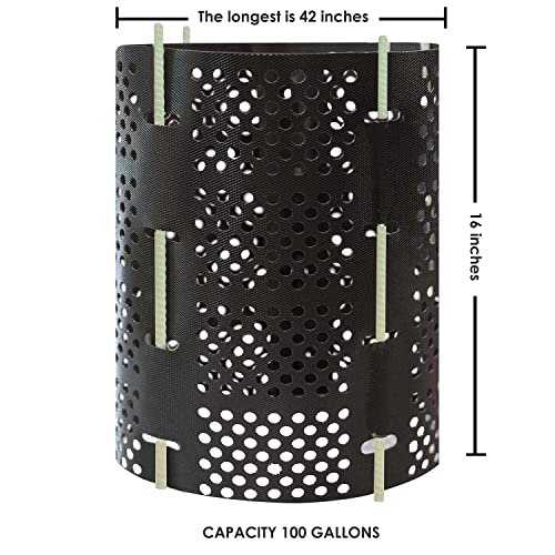 ECOHomes 100 Gallons Expandable Outdoor Compost Bin | Compact & Easy to Setup Garden Compost System - Adjustable Waste Composting Caddy Bin Suitable for Backyard, Lawn & More
