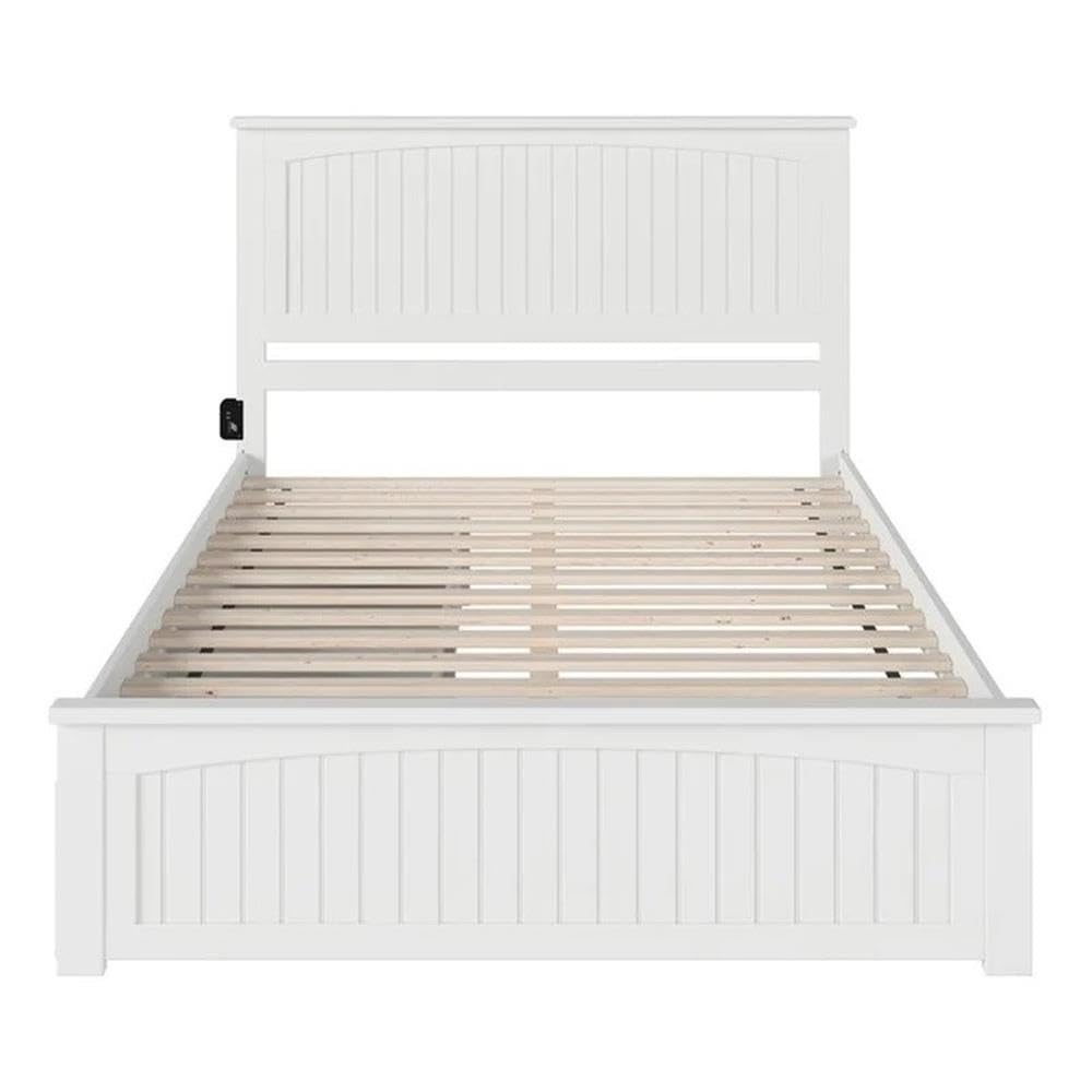 Leo & Lacey Urban Queen Storage Platform Bed in White